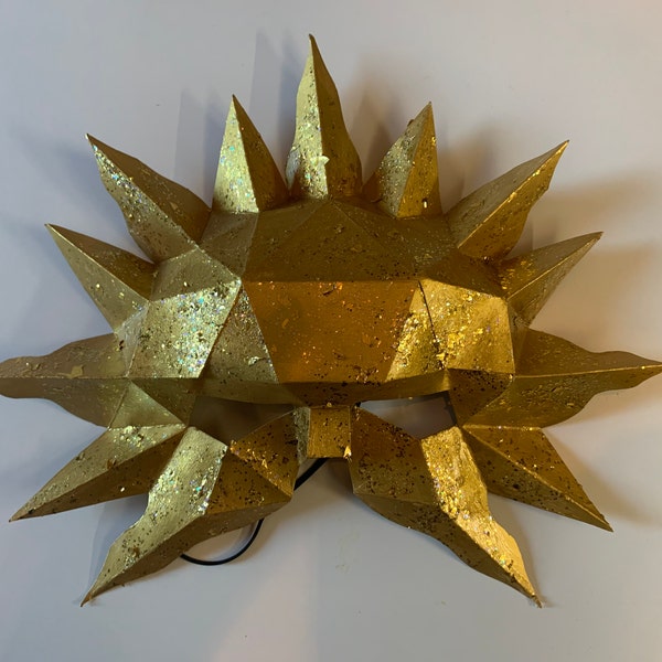 Geometric Sun Mask Template: DIY Papercraft (PDF Download) - Etsy