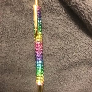 Colored Diamond Top Pen With Crystals. - Etsy