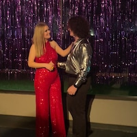 Pink Sequin Studio 54 Party Jumpsuit, Sparkly Disco Jumpsuit, Wide Leg ...