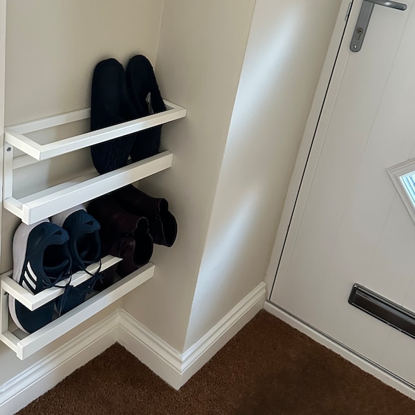 Entryway Metal Wall Mounted Shoe Storage Industrial Schuhregal Shelf ...