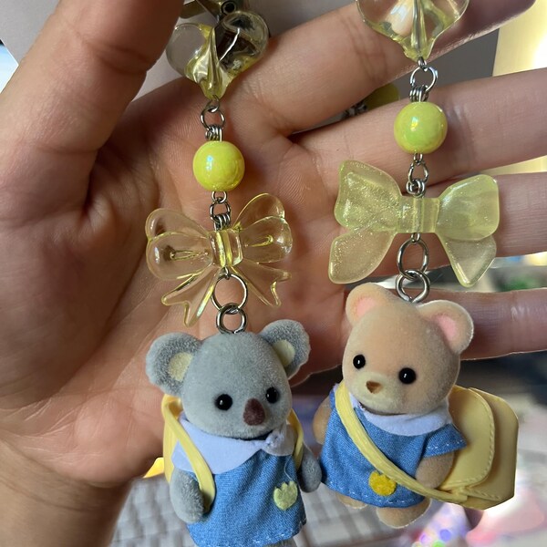 Calico Critter Princess Keychain: Beaded Animal Keychain - Etsy