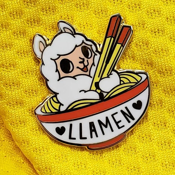 Llamen Hard Enamel Lapel Pin - Etsy