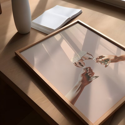 3 Frames Gallery Set Mock Up, Drop Shadow, Printable Wall Art Mockup ...