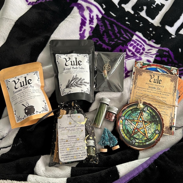 Yule Ritual Box Winter Solstice Altar Kit Yule Sabbat Bundle With Bath ...