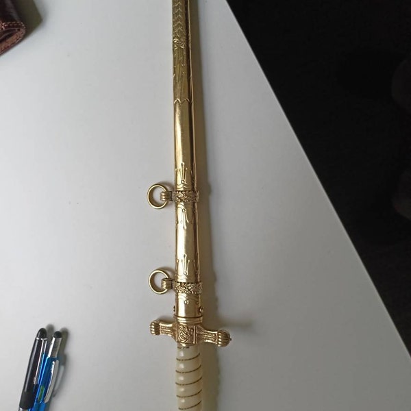 Royal Shahi Talwar Indian Short Sword With Engraved Carvings Brass Hilt ...