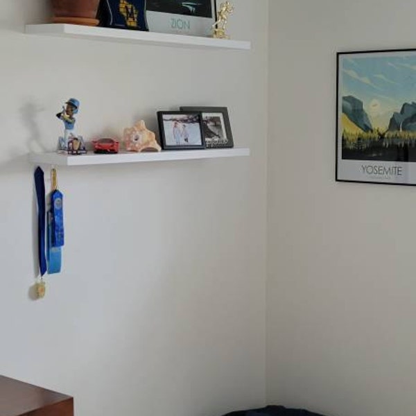 Modern Floating Shelf, Deep Floating Shelf, Custom Size Floating Shelf ...