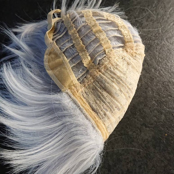 Short Silver Wig, White Fluffy Wig, Spiky Layered Straight Cosplay Wig ...