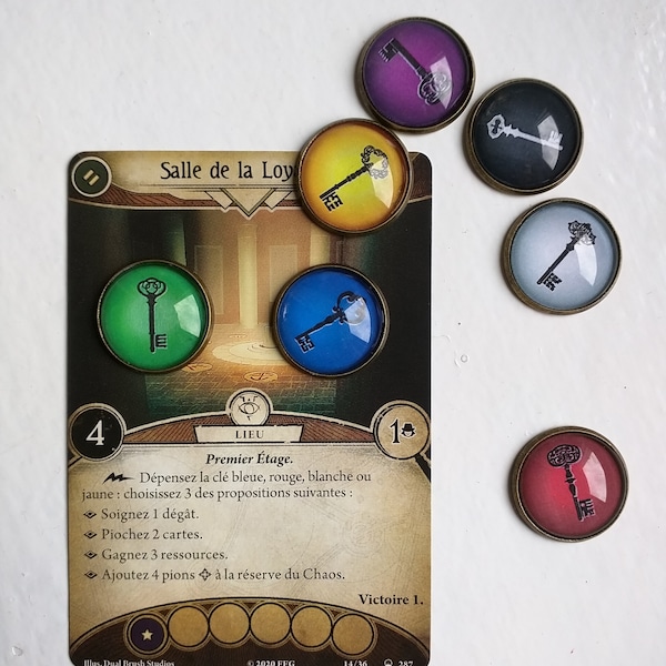 Arkham Horror the Card Game Compatible Premium Brass Backed Key Tokens ...