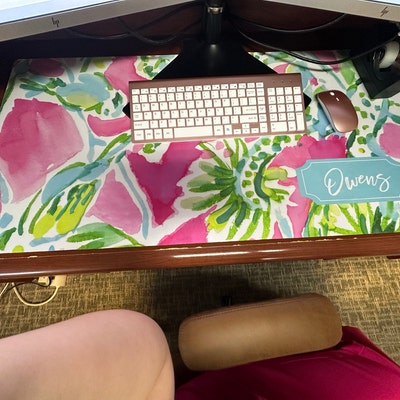 Name Desk Pad, Personalized Desk Cushion Pad Monogram Name Desk Blotter ...