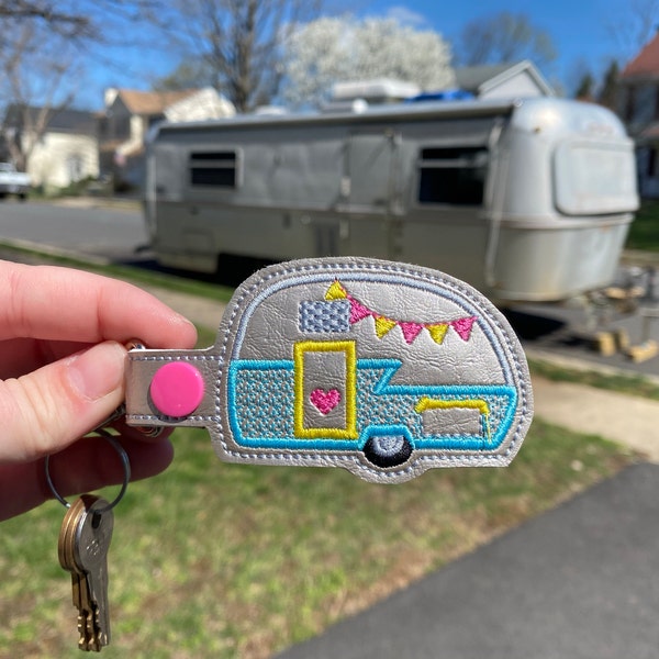 Camper Keychain, Camper Key Chain, Camper Keyring, Camper Keyfob ...