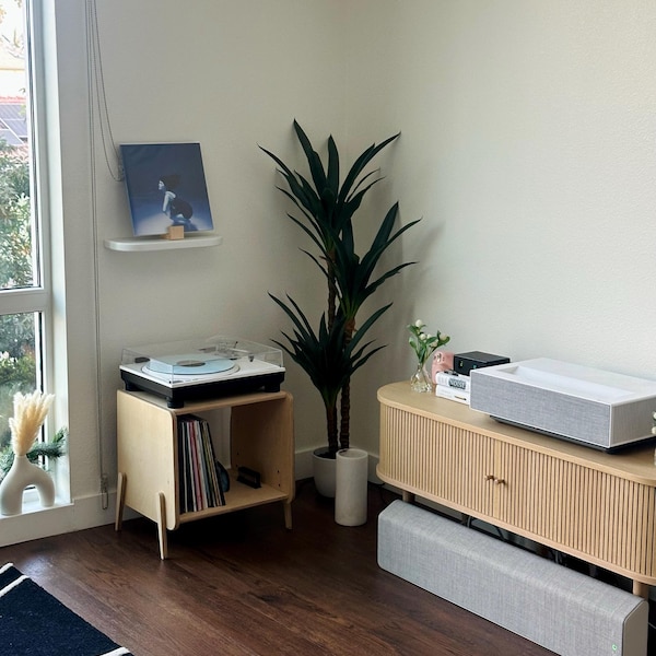 CLAPTON - Mid Century Modern Vinyl and Record Player Sideboard - Record ...