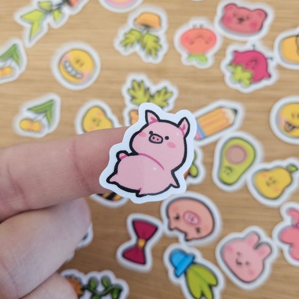 Mystery Grab Bag of 25 Small Diecut Stickers | Water Bottle Laptop ...