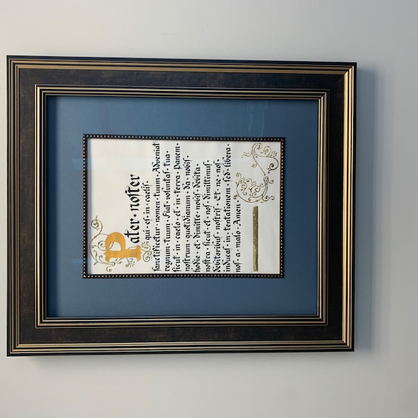 Handwritten Lord's Prayer - Original and Unique Calligraphy Artwork ...