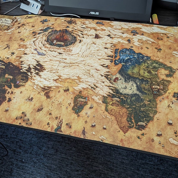 FFXIV World Map Three Continents Eorzea Hydaelyn Large Mouse Pad - Etsy