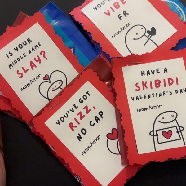 Kids Funny Slang 16 Valentine’s Cards, Tween, School Boys Girls ...