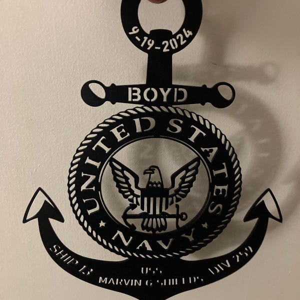 Custom Navy Boot Camp Sign, Custom PIR Metal Sign, Graduation Anchor ...