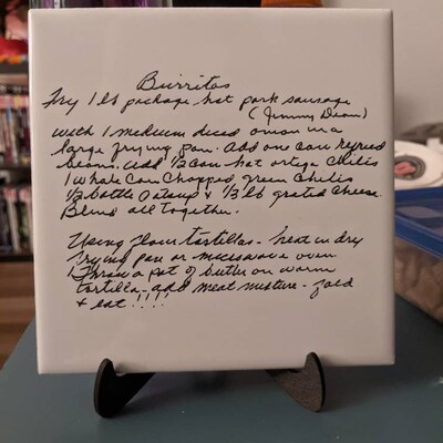 Laser Engraved Handwriting on Tile Custom and Personalized - Etsy