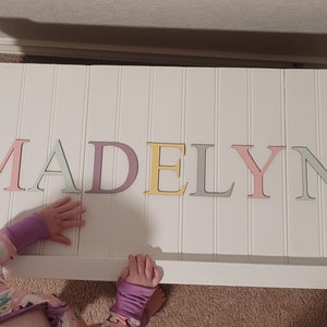 Personalised Toy Box Name & Embellishments. Pastel Name. Hot - Etsy UK