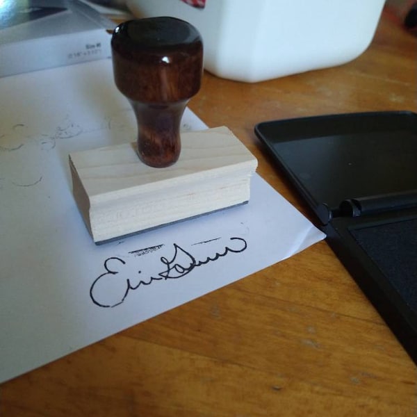 Custom Name Stamp | Self Inking Signature Stamp | Upload Your Signature ...