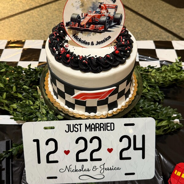 Custom Wedding Car License Plate, Personalized Just Married Gift - Etsy