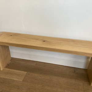 Live Edge Bench Solid Oak | Etsy