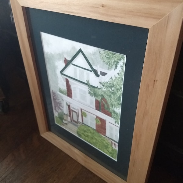 Solid Natural WILLOW Wood Picture Frame 1.5" Wide Style Choose Your ...