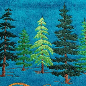 Forest Pine and Fir Trees Embroidery Design. Machine Embroidery Pattern ...