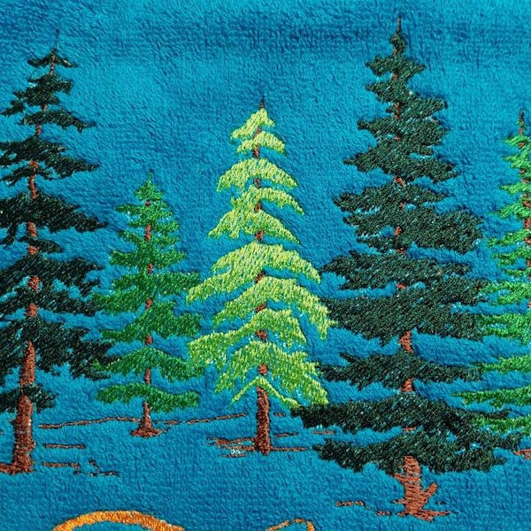 Forest Pine and Fir Trees Embroidery Design: Nature Scene (multi Format ...