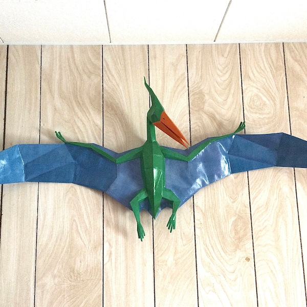 Pterosaur Dinosaur Papercraft Sculpture, Printable 3D Puzzle ...