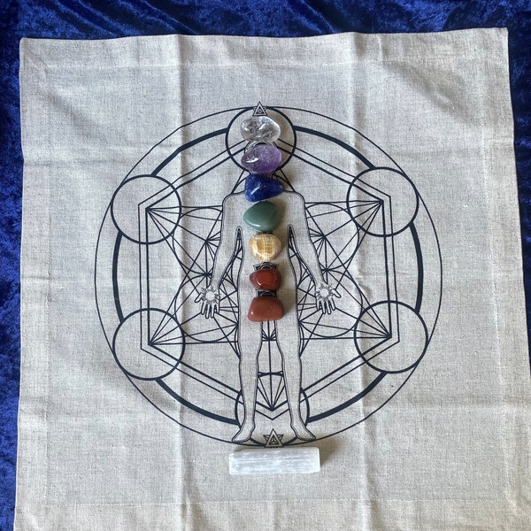 Energy Healing Metatron Grid Cloth - Linen Cloth - Distance Healing ...