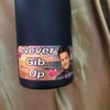 Never Gib up | Funny Nostalgic Motivational Meme Gen Z Sticker, Bumper ...