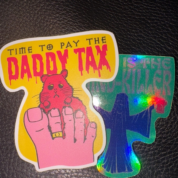 Dungeon Crawler Carl Merch, Daddy Tax Sticker, Free US Shipping - Etsy