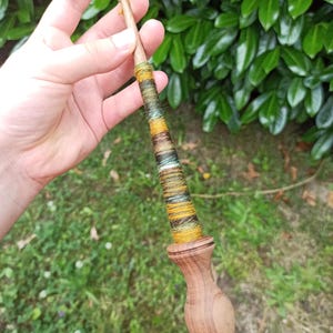 Walnut Wood Spindle Display Stand for Drop and Support Spindles holds ...