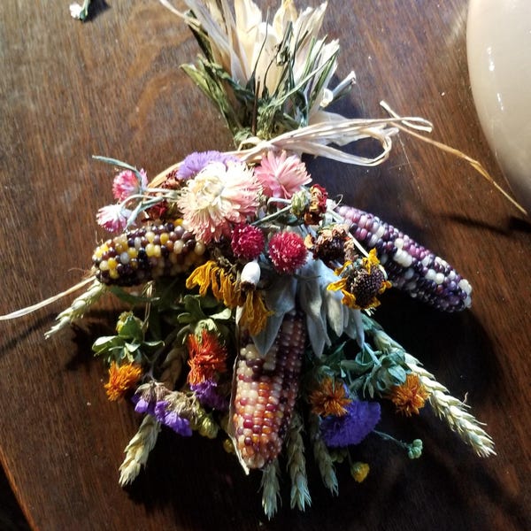 Peacock Dried Flower Spray, 16 X 8 Inches - Etsy