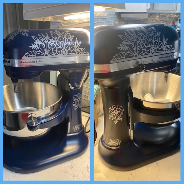 Floral Inspired Design Kitchenaid Mixer Decal Sticker| Kitchen Mixer ...
