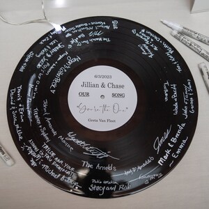 Wedding Guest Book Idea, Custom Record Guest Book Vinyl Record Guest ...