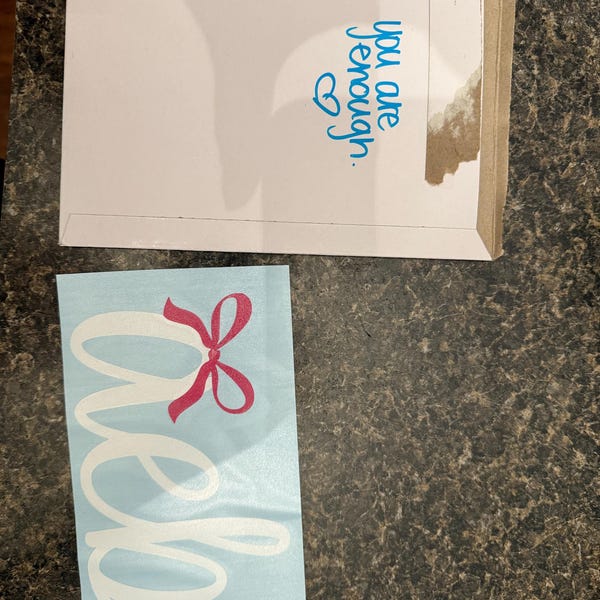 Monogram Car Decal, Coquette Car Decal, Monogram Sticker, Bow Monogram ...