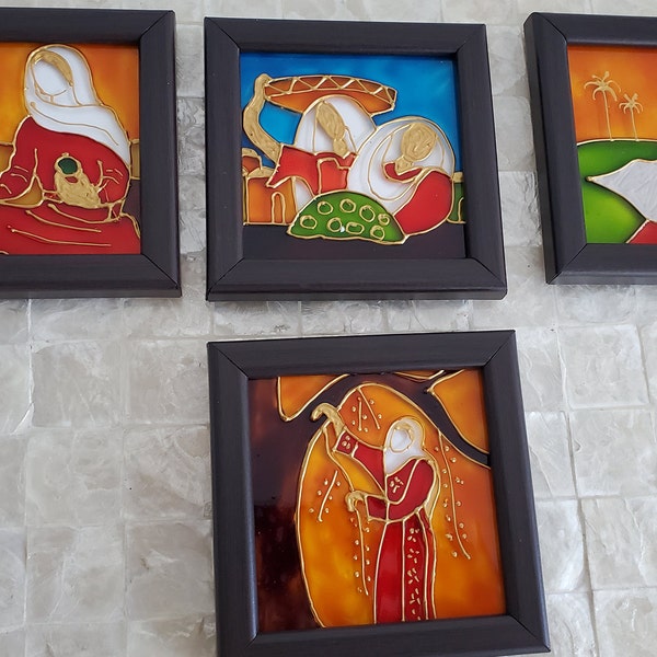 Arabic Coffee Cups Set of 6 Hand Painted Porcelain Palestinian Coffee ...