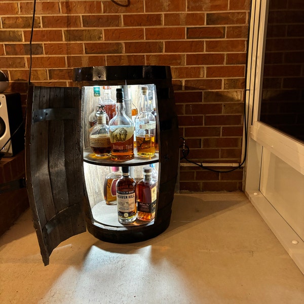 30 Gallon Double Shelf Rotating Bar Either Stain (28" Tall) Double Lazy ...