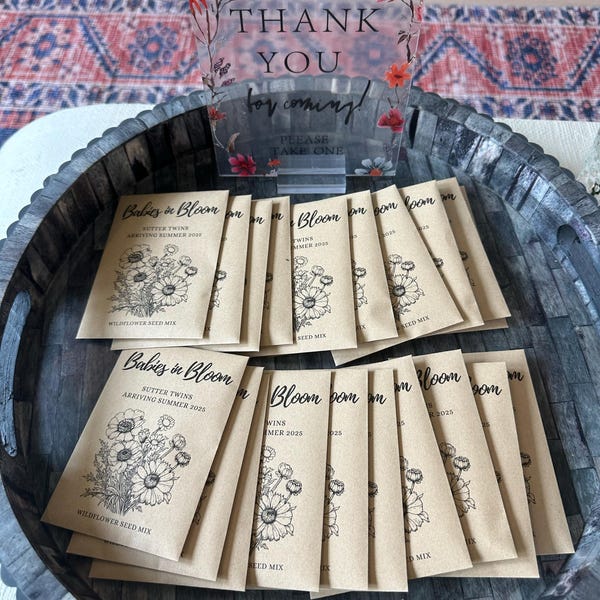 In Loving Memory Wildflower Seed Packet, Memorial Favor, Funeral Packet ...
