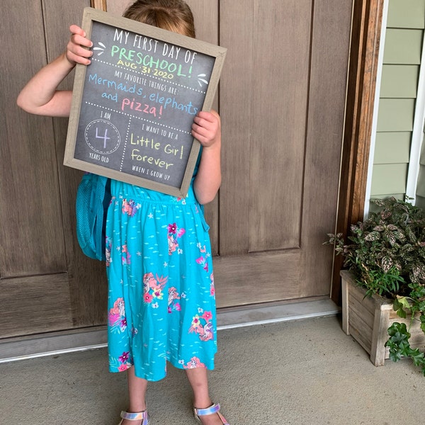 First Day of School Rustic Sign 10x12 - Etsy