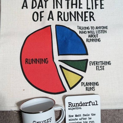 A Runners Birthday Plans Funny Runny Birthday Card Running Pie Chart ...