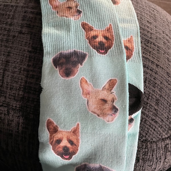 Custom Dog Socks, Personalized Pet Photo Socks Customized Cute Dog Cat ...