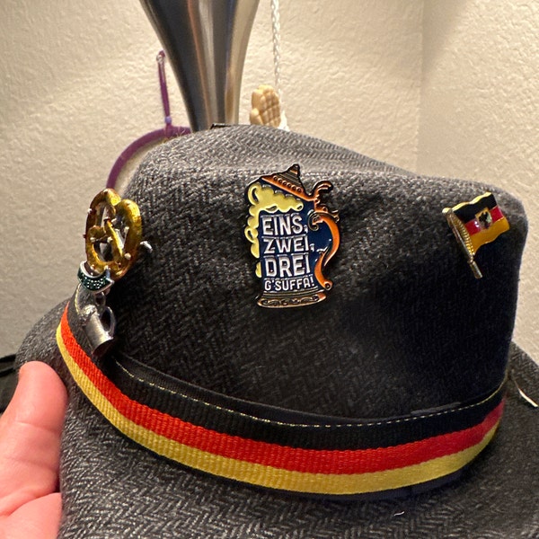 Bottoms Up! Enamel German Hat Pin - Etsy