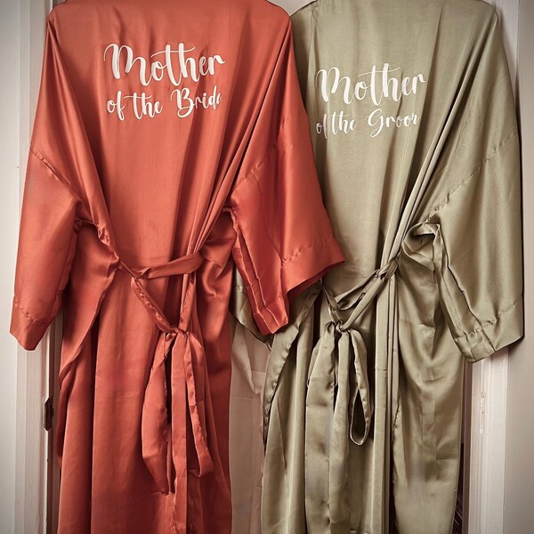 Really Long Bridesmaid Robes in Hues of Sage Olive Emerald Teal Avocado ...