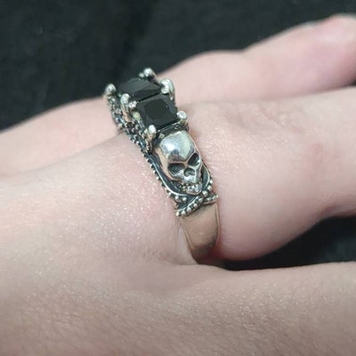 Gothic Steampunk Dracula Silver Ring / Vampire Ring/halloween Ring ...