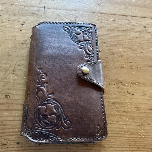 Genuine Leather Fo Oneplus Open Case Wallet Handmade Wireless Luxury ...