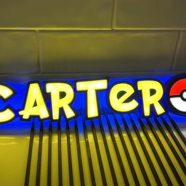 Custom Pokemon 3D Name Signs - Etsy