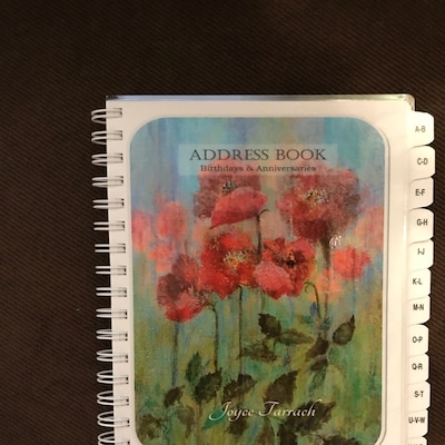 Large Print Address Book With A-Z TABS Birthday Anniversary Family ...