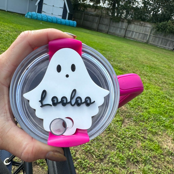 40oz Stanley Quencher Name Plate Topper | Ghost Name Plate Topper ...